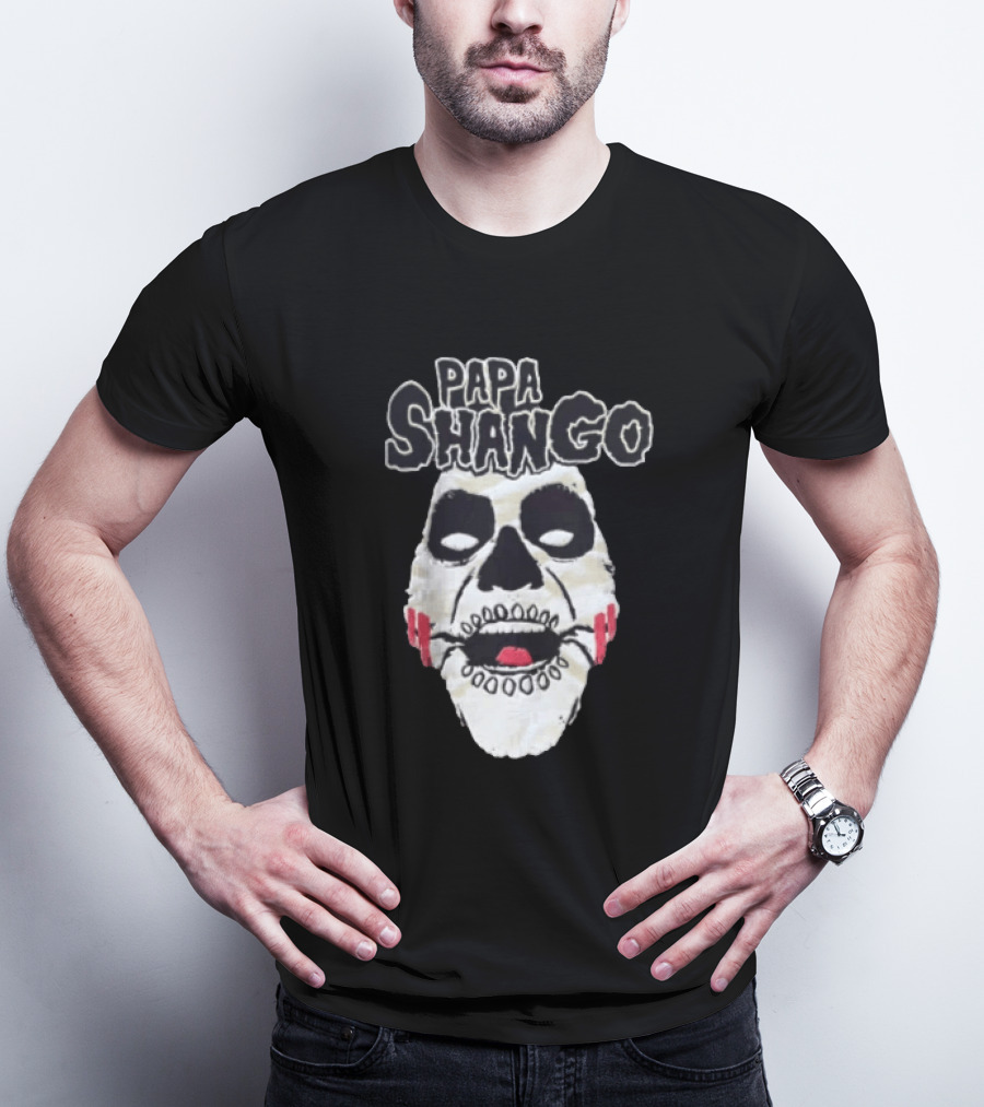 Papa Shango WWF Legends Of Wrestling Skull Mask T-Shirt
