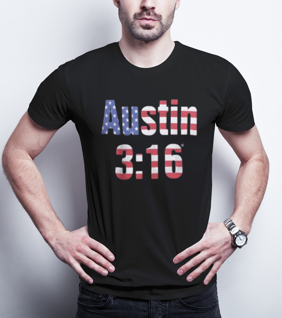Steve Austin 3 16 American Flag WWE Stone Cold T-Shirt