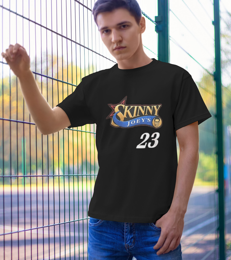 Philadelphia 76ers Skinny Joey's 23 Red Star Blue Ribbon Caricature T-Shirt