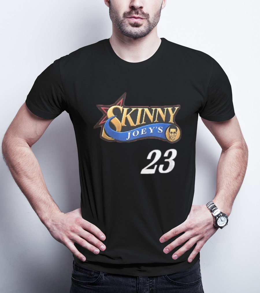 Philadelphia 76ers Skinny Joey's 23 Red Star Blue Ribbon Caricature T-Shirt
