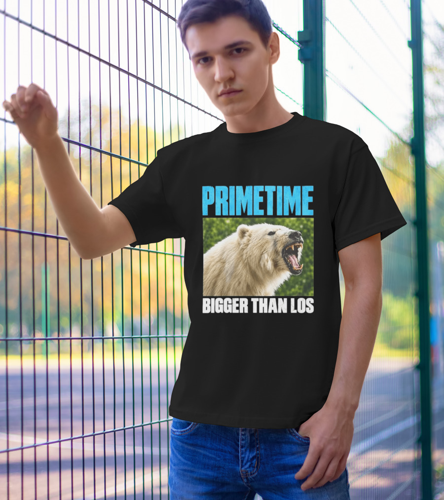 PRIMETIME Bigger Than Los Polar Bear Roaring T-Shirt