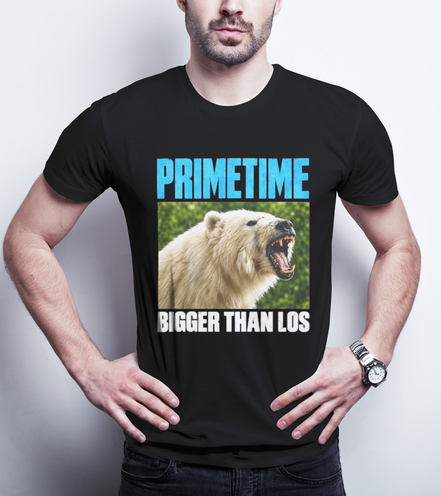 PRIMETIME Bigger Than Los Polar Bear Roaring T-Shirt