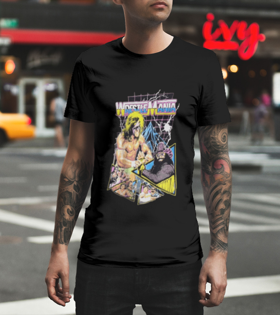 WWE Wrestlemania VI Ultimate Warrior Vs Macho Man Randy Savage Retro 1990s T-Shirt