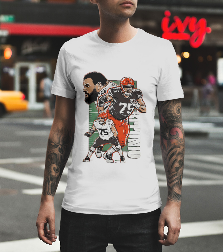 2025 Joel Bitonio Meet And Greet Browns Player Number 75 T-Shirt