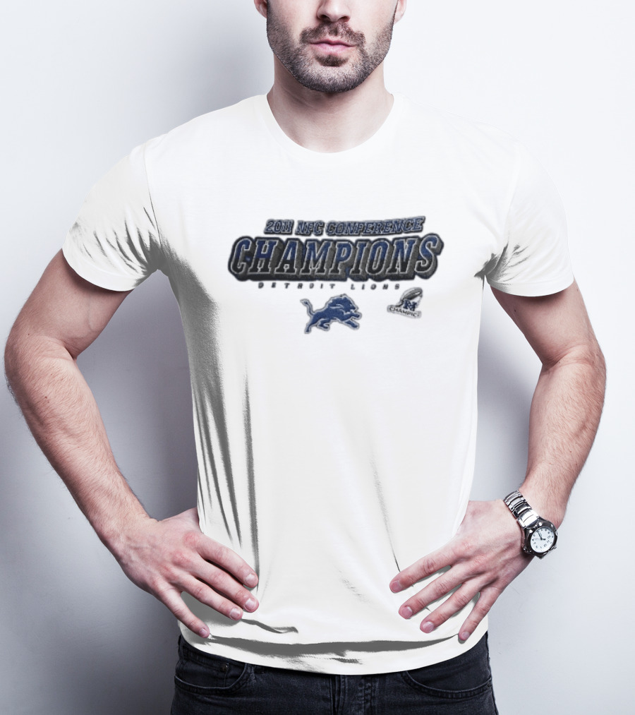 2011 NFC Conference Champions Detroit Lions Football Victory T-Shirt