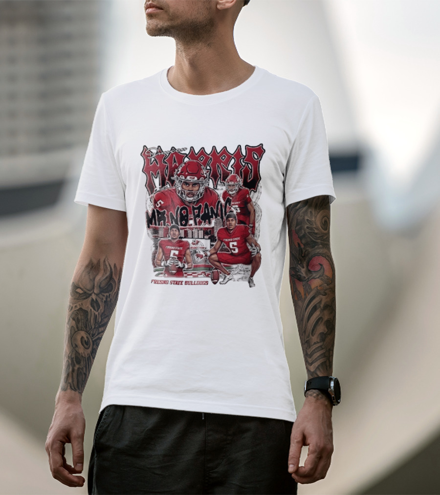 Simeon Harris Mr No Panic Fresno State Bulldogs Football Player Collage T-Shirt