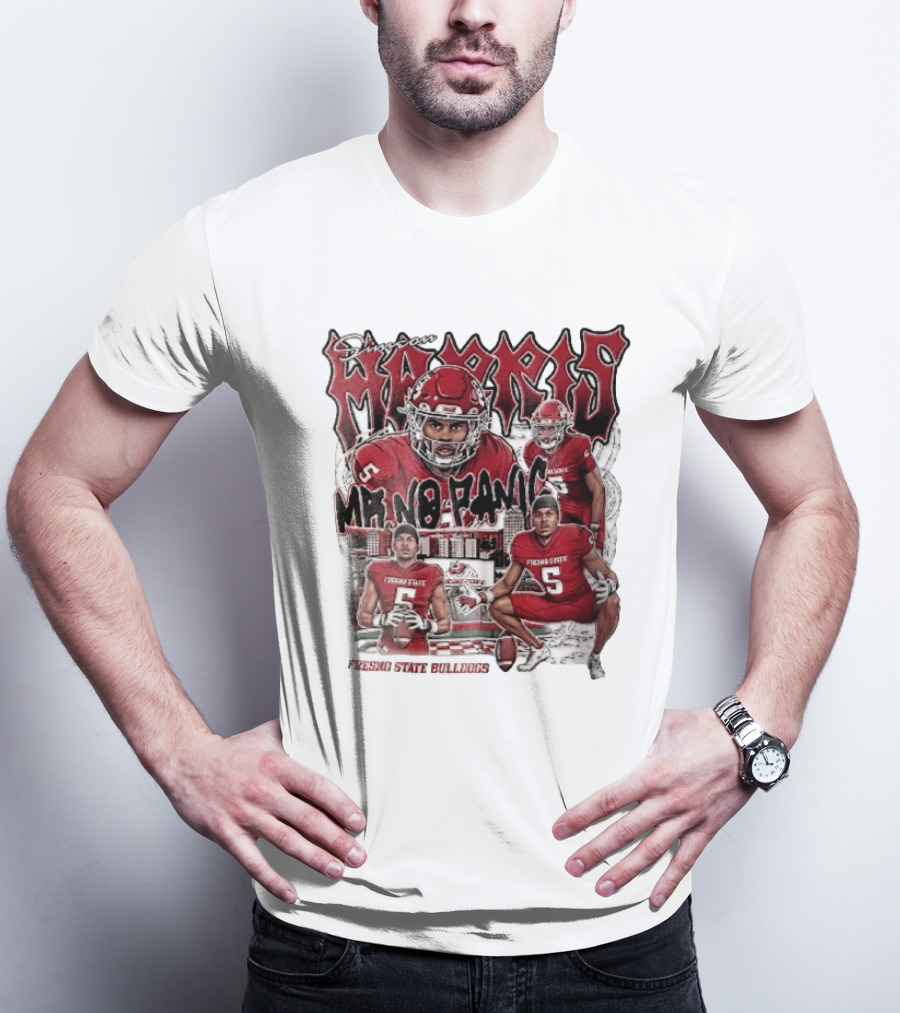 Simeon Harris Mr No Panic Fresno State Bulldogs Football Player Collage T-Shirt