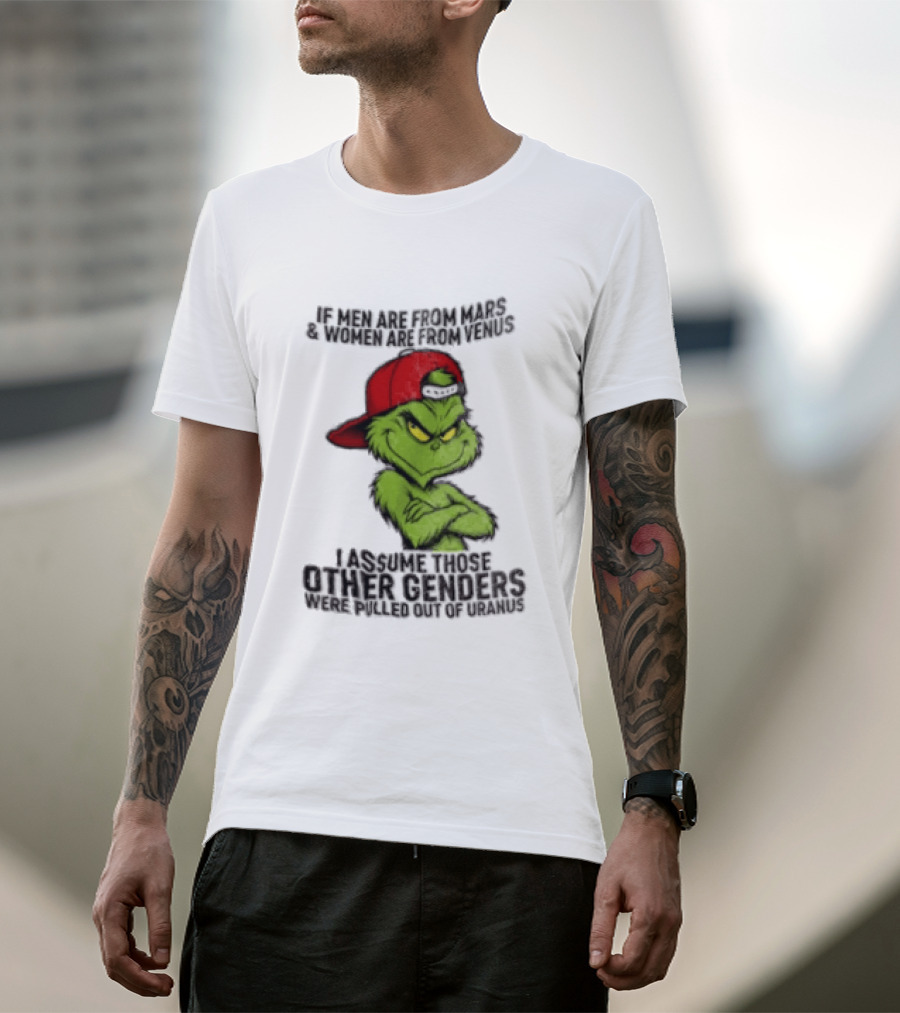 Grinch If Men Are From Mars Women Are From Venus Christmas T-Shirt