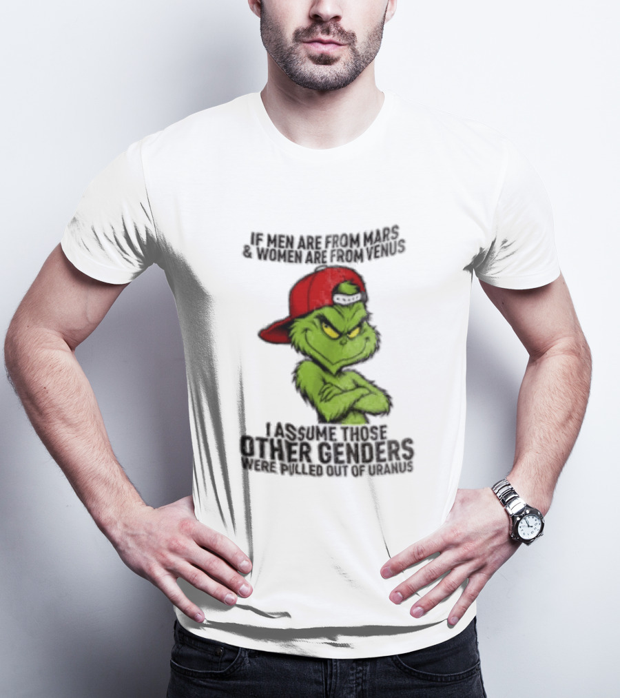Grinch If Men Are From Mars Women Are From Venus Christmas T-Shirt