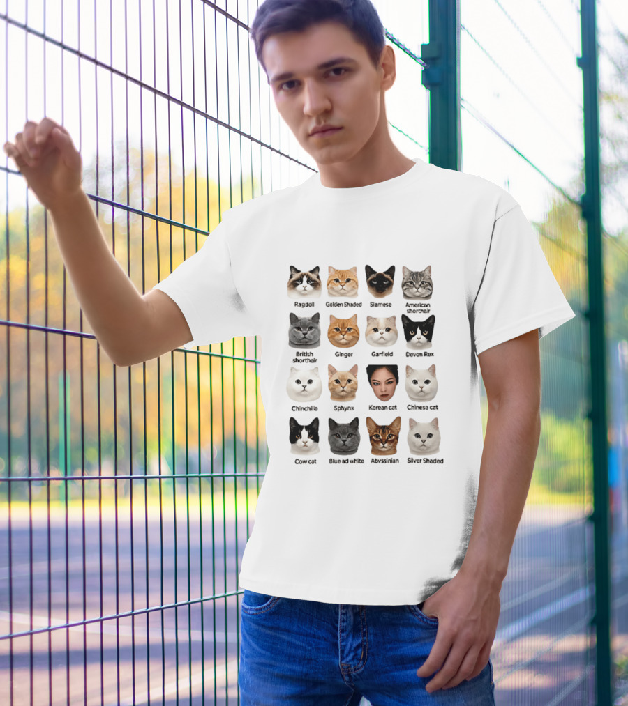 Kpop Cat Breed Chart Korean Cat Jennie Blackpink Meme T-Shirt