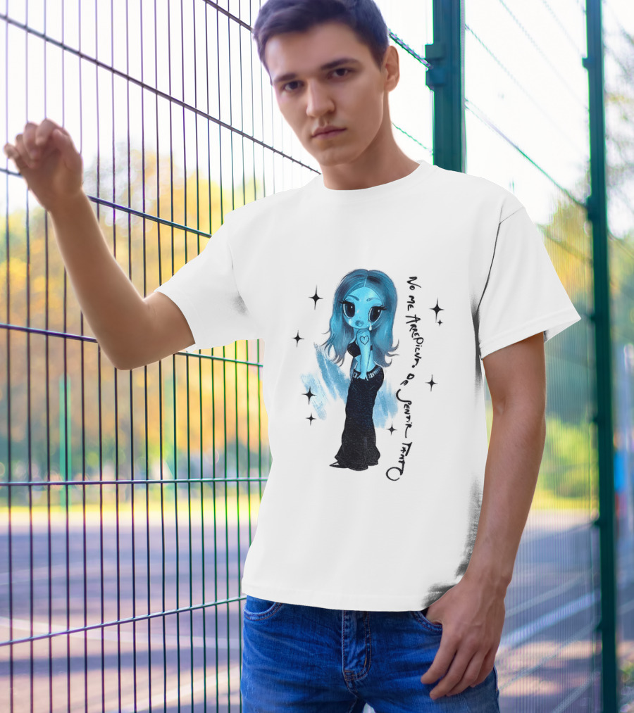 Karol G No Me Arrepiento De Sentir Tanto Blue Cartoon T-Shirt