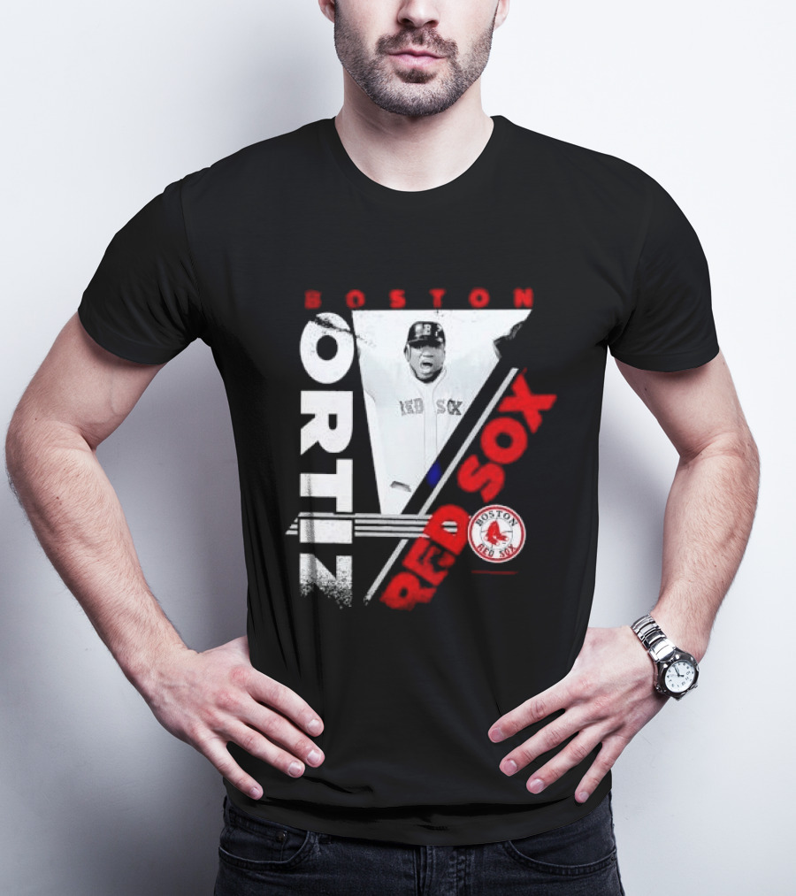 David Ortiz Boston Red Sox Celebrating T-Shirt