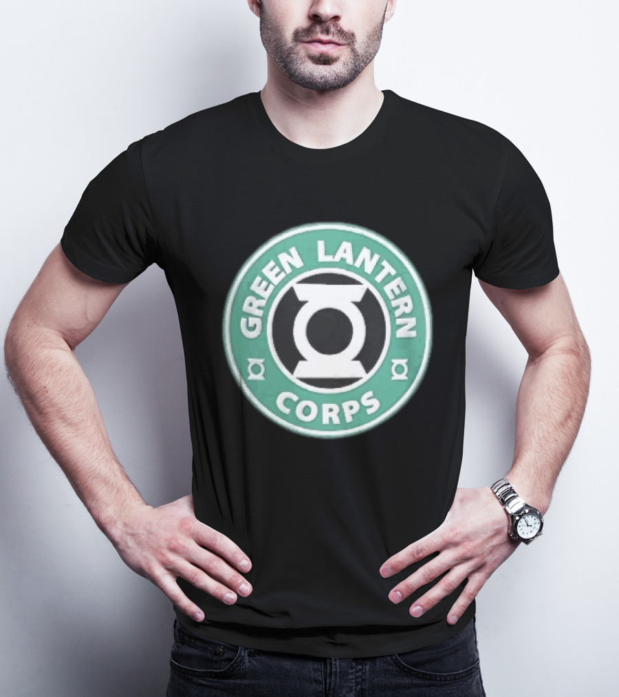 Green Lantern Corps Circular Coffee Power Ring T-Shirt