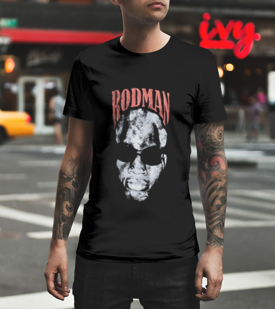 Rodman Glasses Chicago Bulls Basketball T-Shirt
