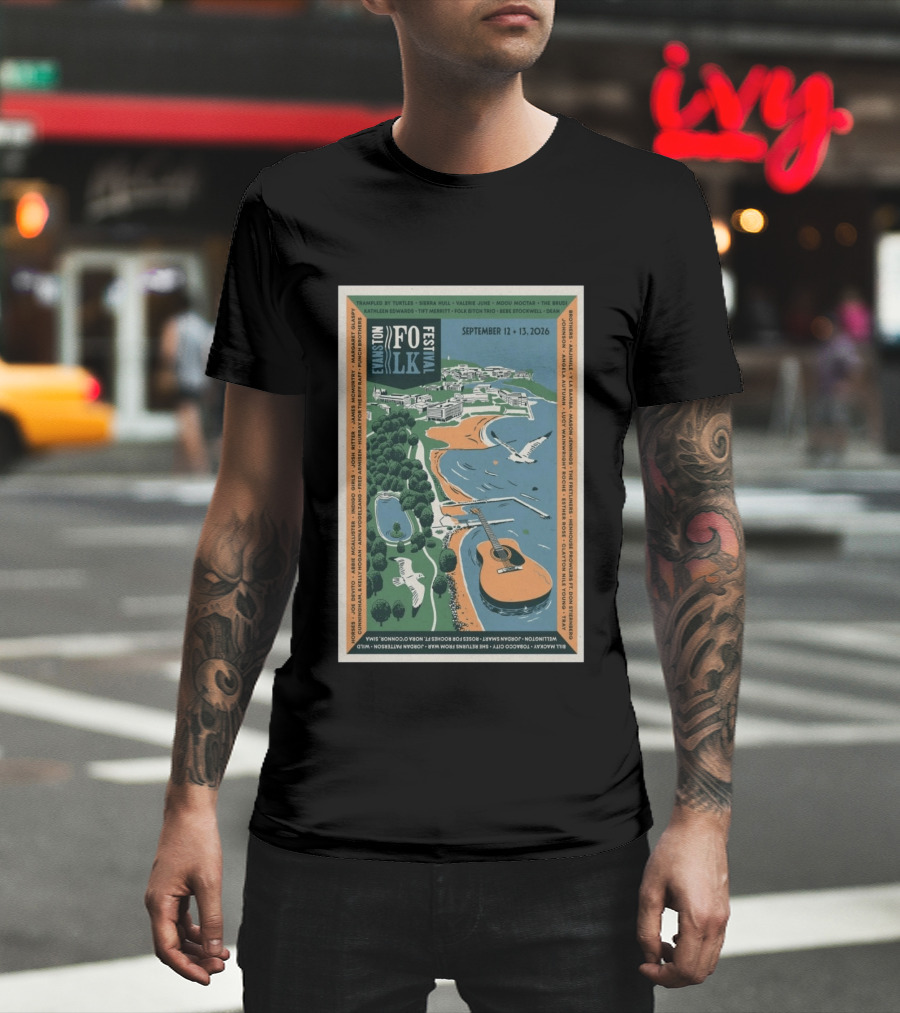 Evans Folk Festival 2026 Concert September 12 13 Trampled By Turtles Valerie June Folk Trio T-Shirt