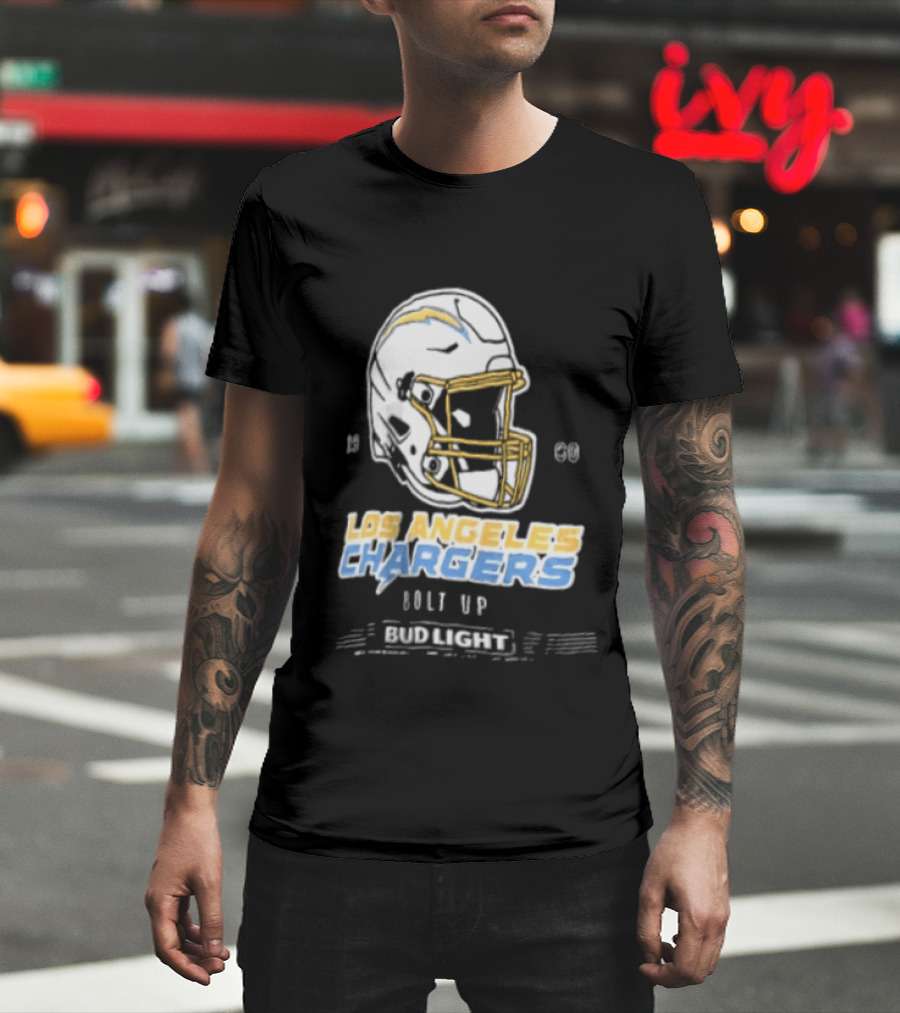Los Angeles Chargers Bolt Up Bud Light Football 1960 T-Shirt