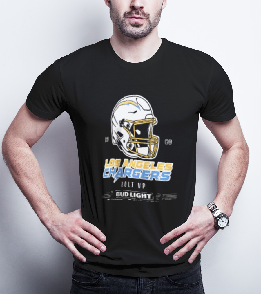 Los Angeles Chargers Bolt Up Bud Light Football 1960 T-Shirt