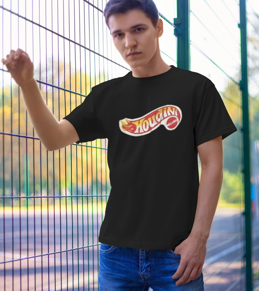 Melvins Houdini Red Yellow Flame Racing Toy Swoosh T-Shirt