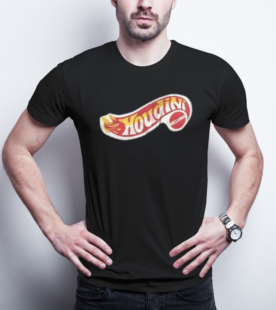 Melvins Houdini Red Yellow Flame Racing Toy Swoosh T-Shirt