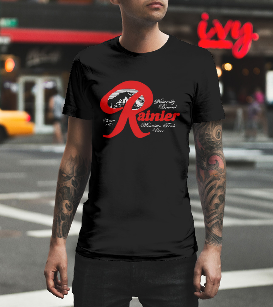 Since 1878 Rainier Naturally Brewed Mountain Fresh Beer T-Shirt