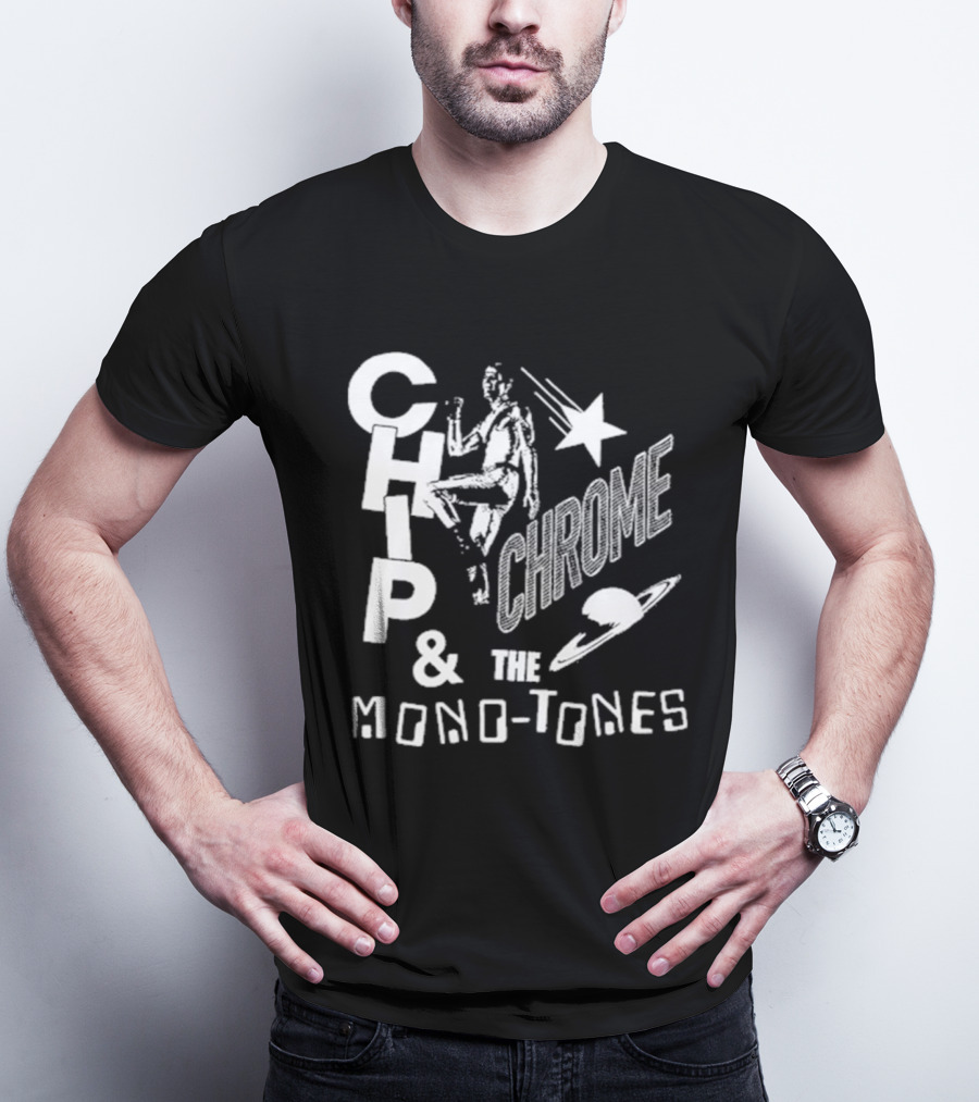 The Neighbourhood The Wourld Tour Chip Chrome & The Mono Tones Retro Star And Spaceship T-Shirt