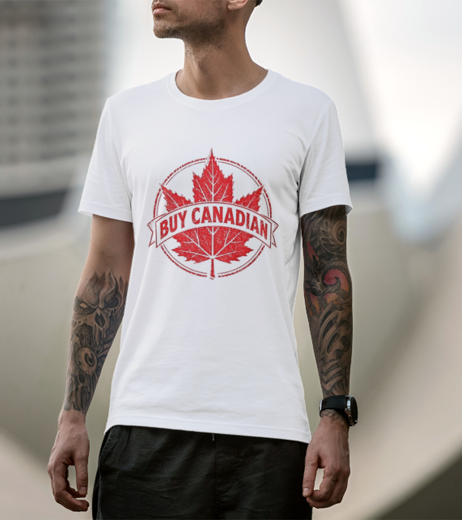 Buy Canadian Support Local Maple Leaf Pride T-Shirt