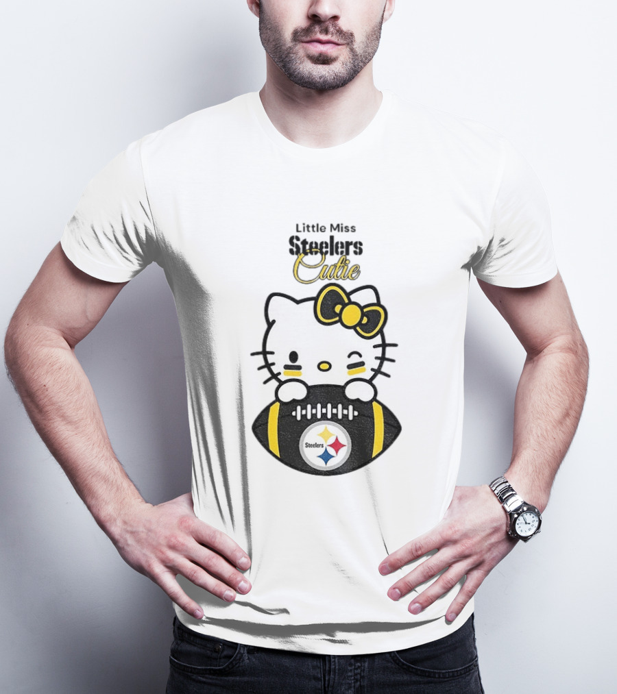 Hello Kitty Little Miss Steelers Cutie Football T-Shirt
