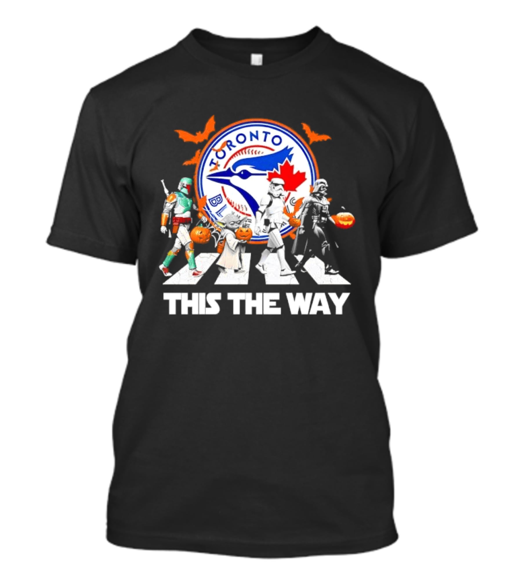 Toronto Blue Jays Star Wars This The Way Halloween Pumpkin Parade T-Shirt