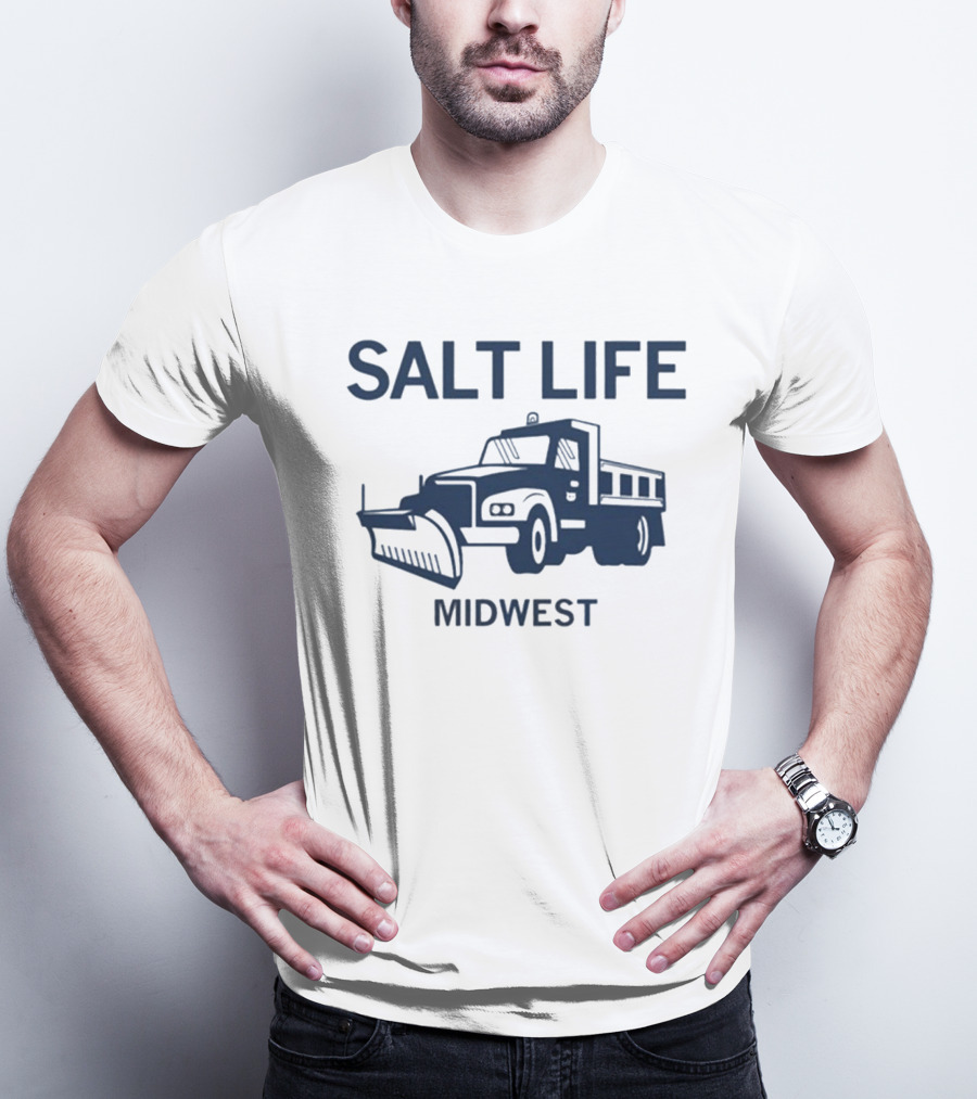 Salt Life Midwest Snow Plow Truck T-Shirt