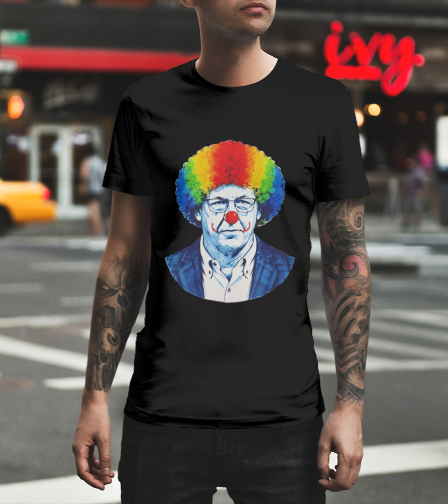 LSU Tigers Football Coach Brian Kelly Clown Red Nose Rainbow Wig T-Shirt