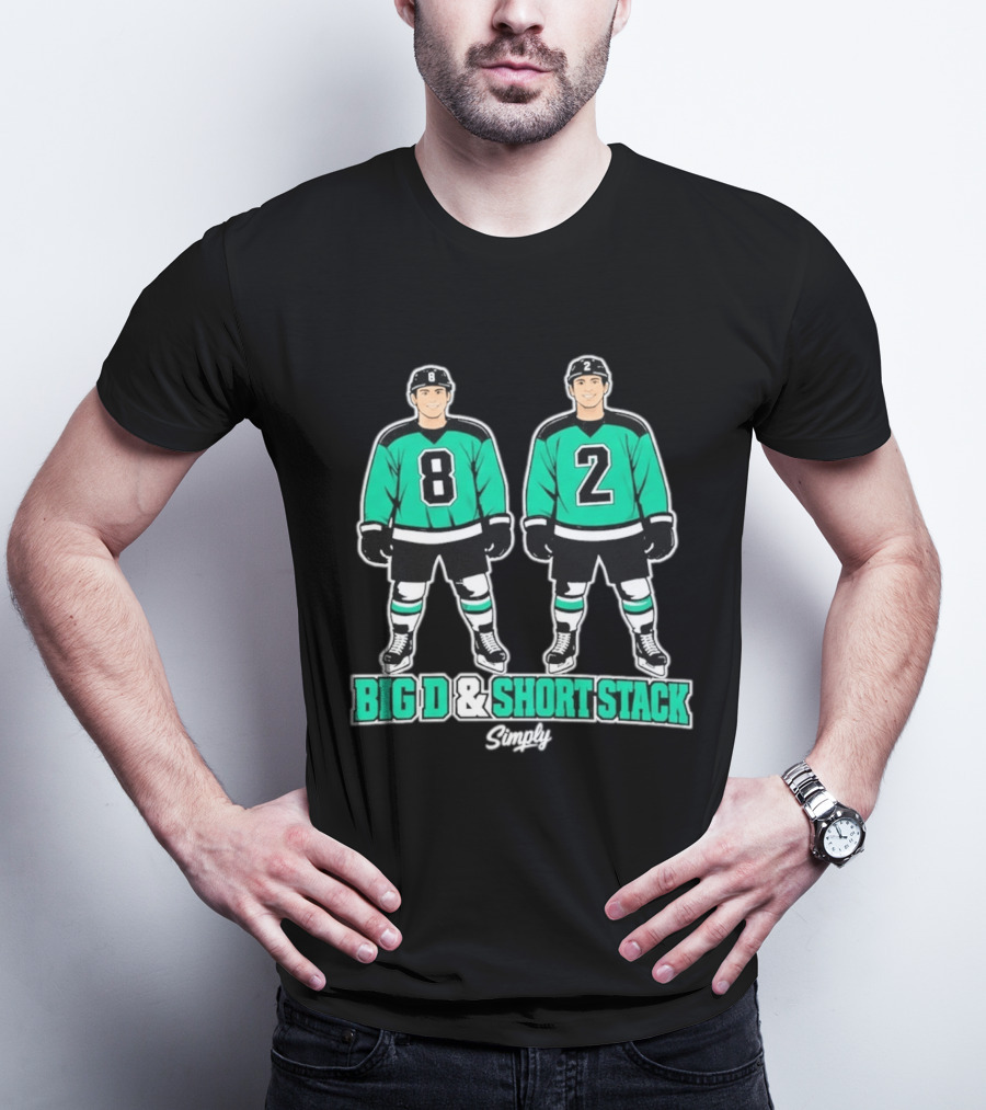Bryan Woo Big D And Short Stack Hockey Players Number 8 And 2 Simply T-Shirt