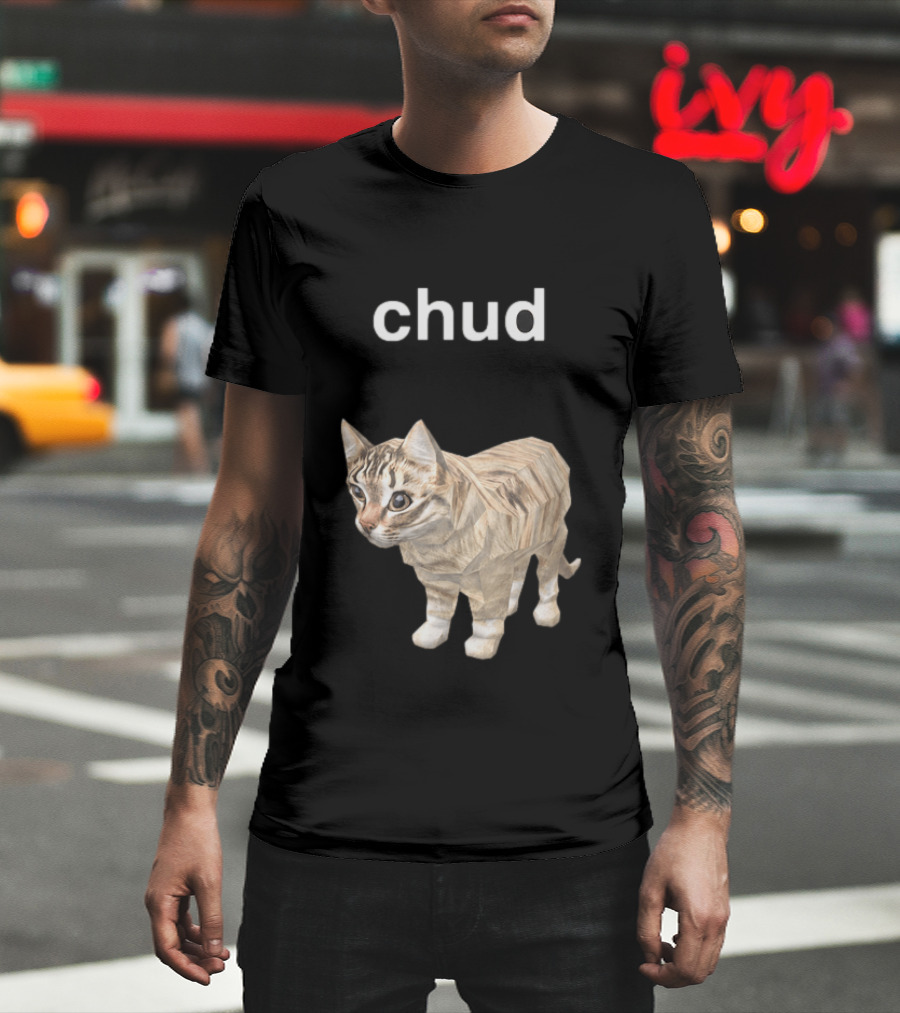 Chud Cat Meme Funny Internet Culture T-Shirt