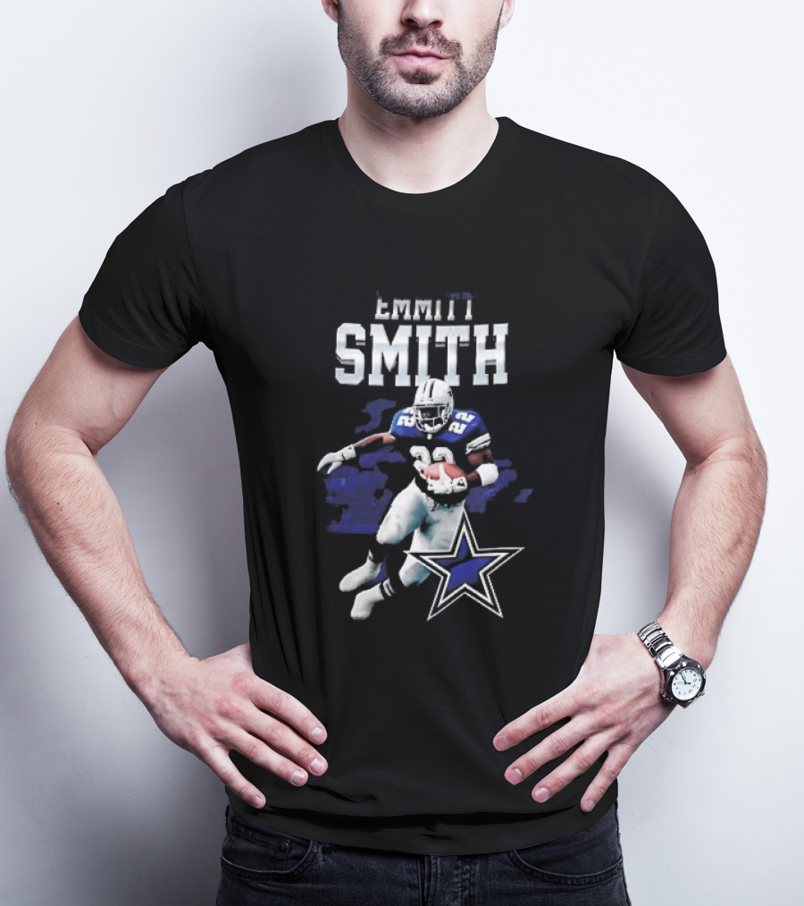 Dallas Cowboys Emmitt Smith 22 Running Player Football Star T-Shirt
