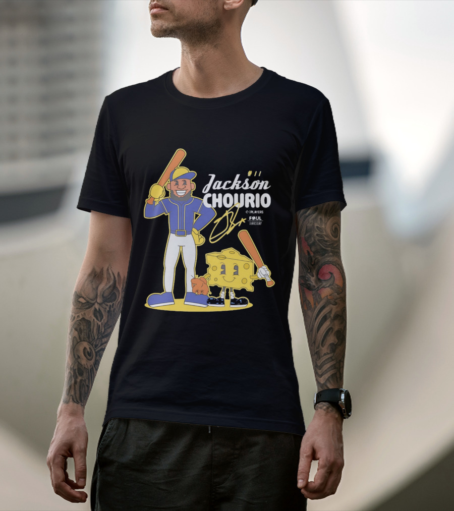 Jackson Chourio Milwaukee Brewers Player Cartoon Cheese T-Shirt