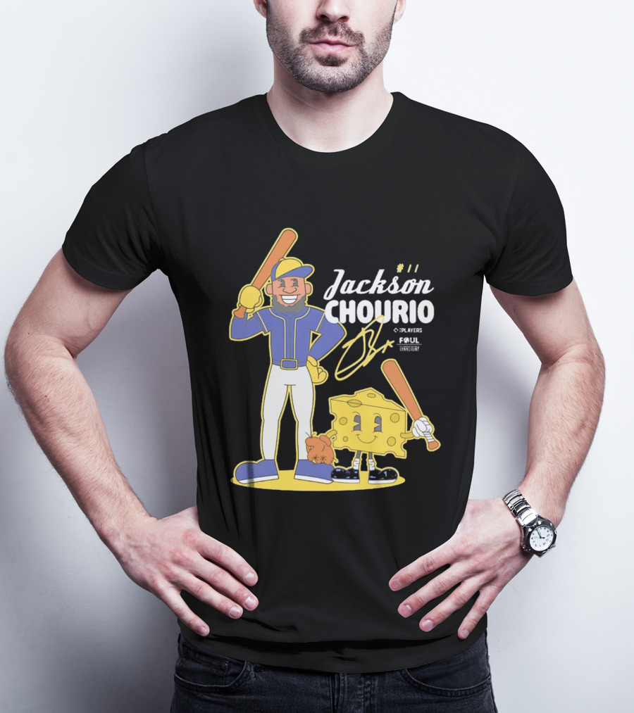 Jackson Chourio Milwaukee Brewers Player Cartoon Cheese T-Shirt