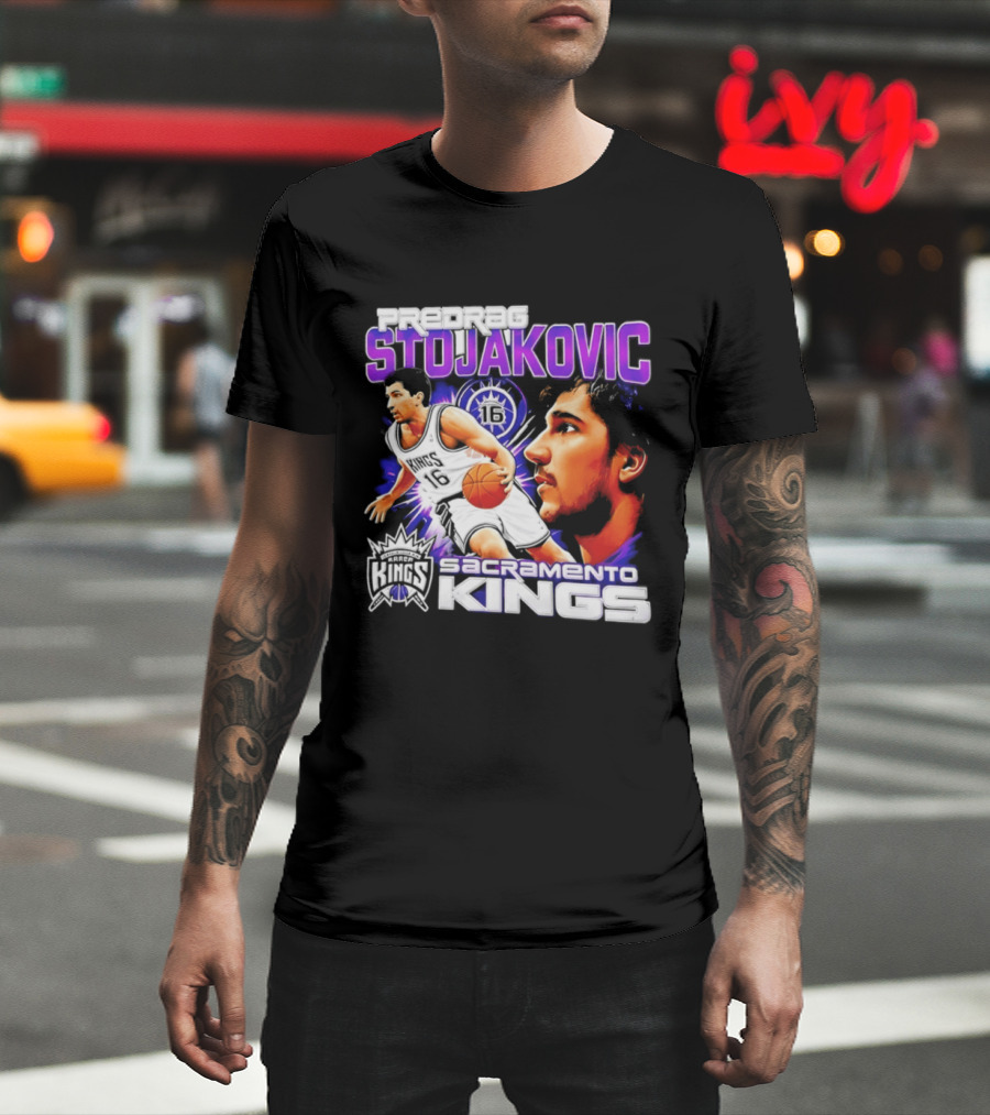 Stojakovic Sacramento Kings Basketball Legend Player NBA T-Shirt