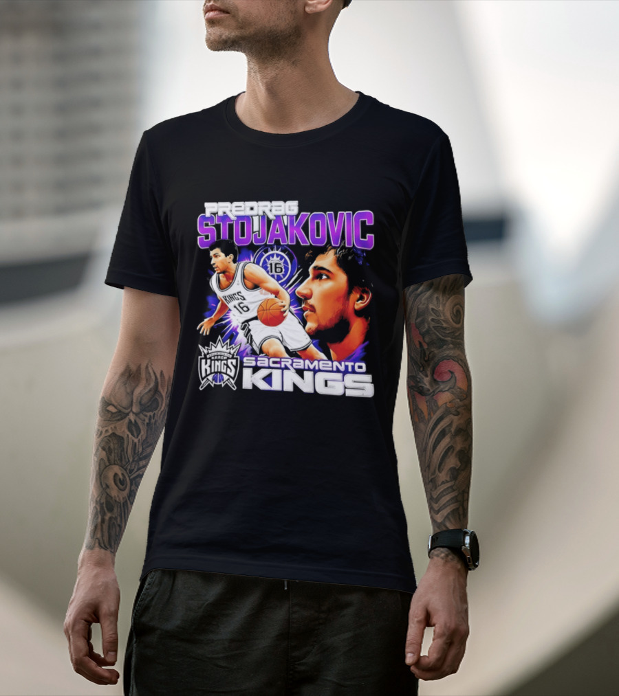Stojakovic Sacramento Kings Basketball Legend Player NBA T-Shirt