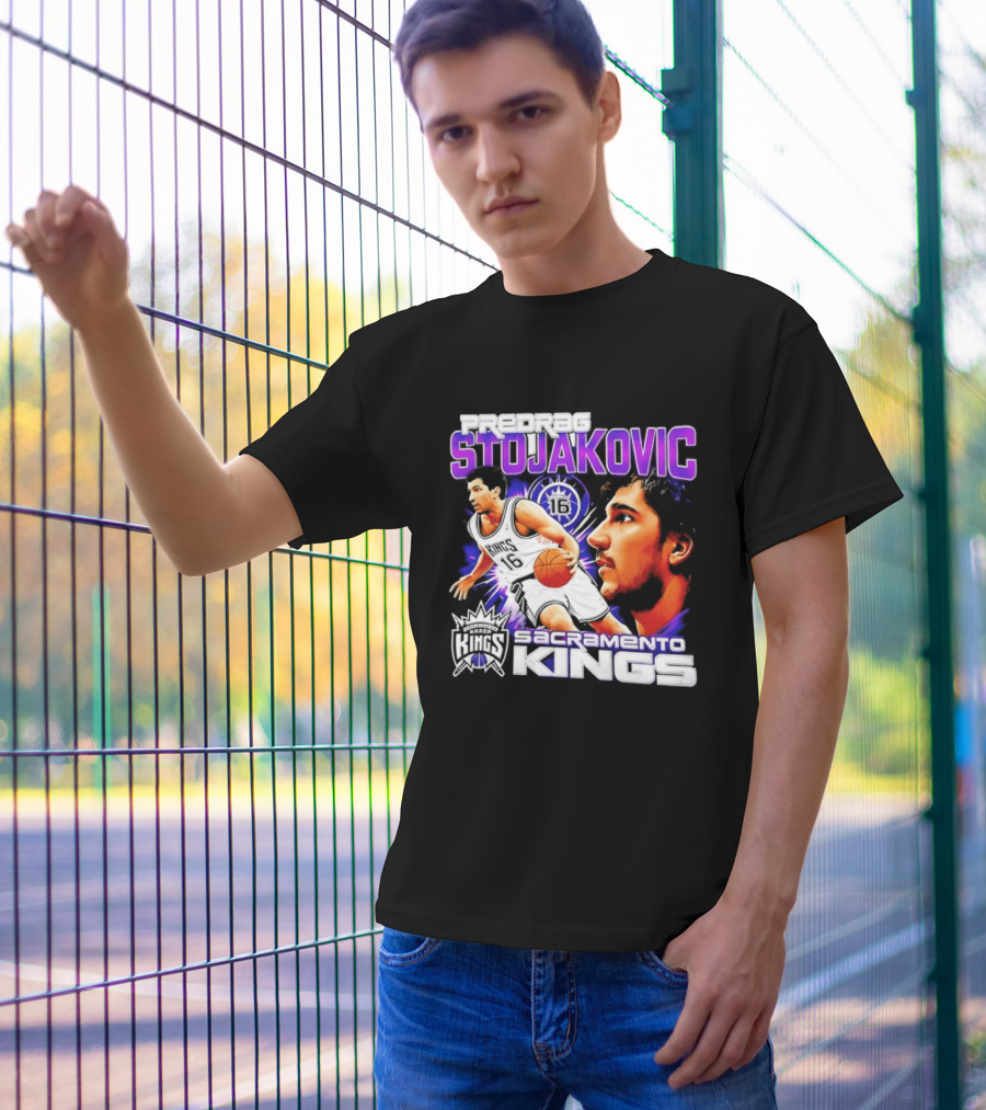 Stojakovic Sacramento Kings Basketball Legend Player NBA T-Shirt