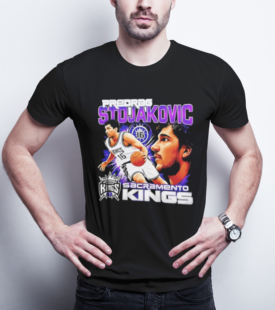 Stojakovic Sacramento Kings Basketball Legend Player NBA T-Shirt