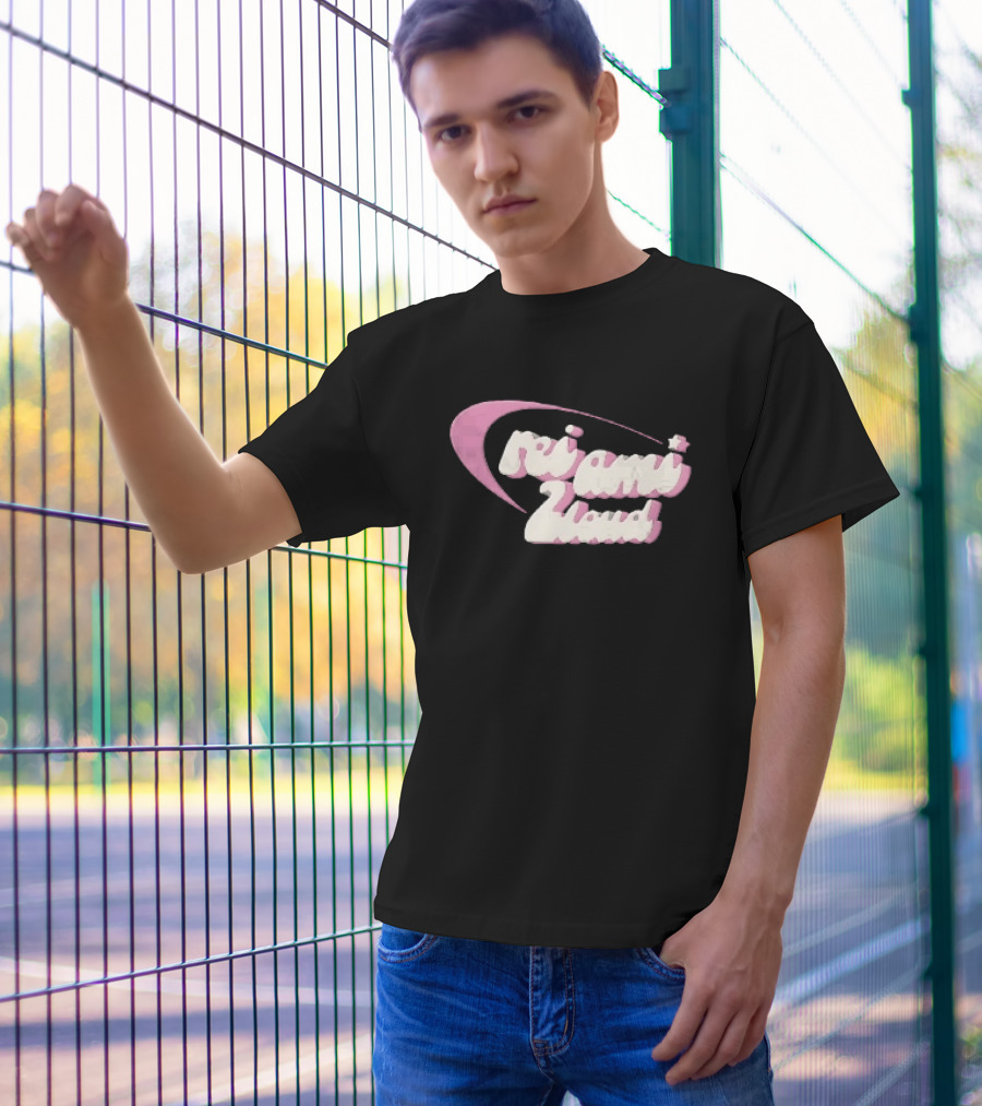 Rei Ami To Loud Pink Orbit Ring Star 3D Logo Playful T-Shirt