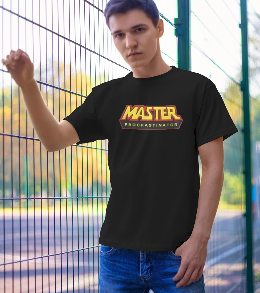 Master Procrastinator Red Yellow Retro Comic T-Shirt
