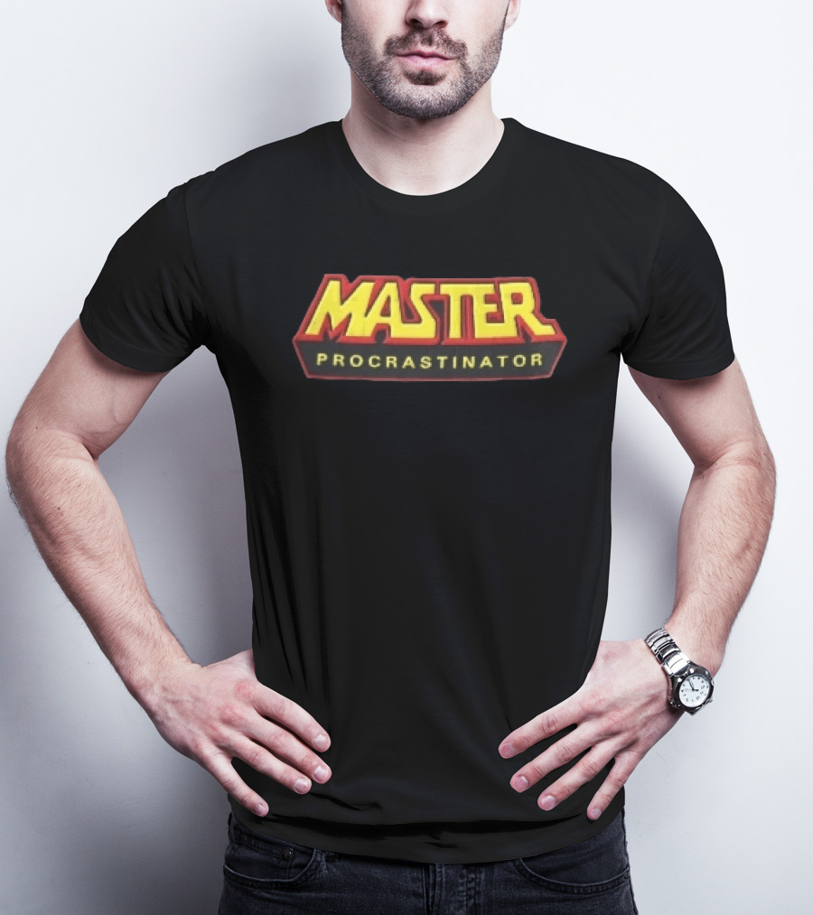Master Procrastinator Red Yellow Retro Comic T-Shirt