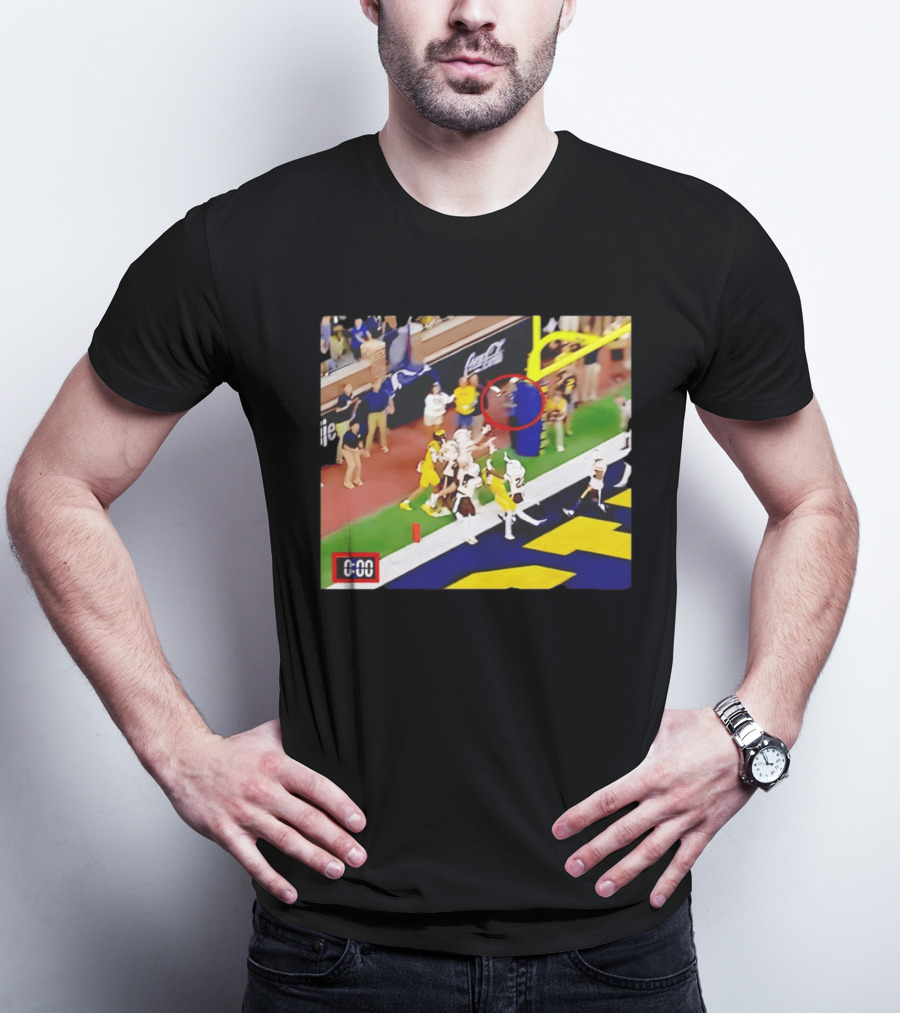 Michigan Vs WSU Match Ending Moment With 0 00 Seconds On T-Shirt