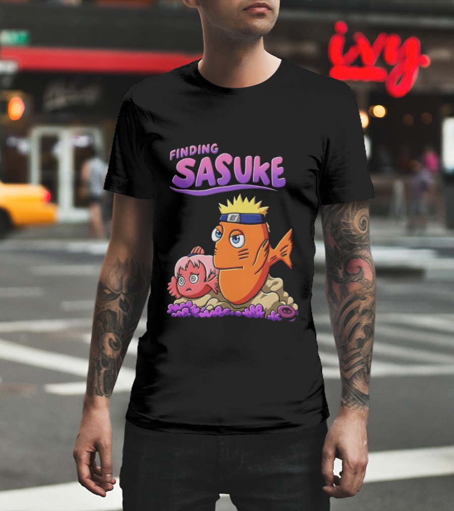 Finding Sasuke Naruto Uzumaki Sakura Haruno Anime Series T-Shirt