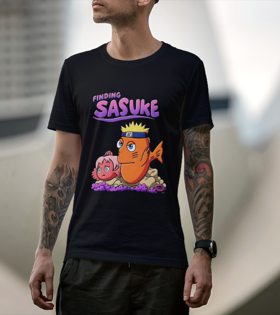 Finding Sasuke Naruto Uzumaki Sakura Haruno Anime Series T-Shirt