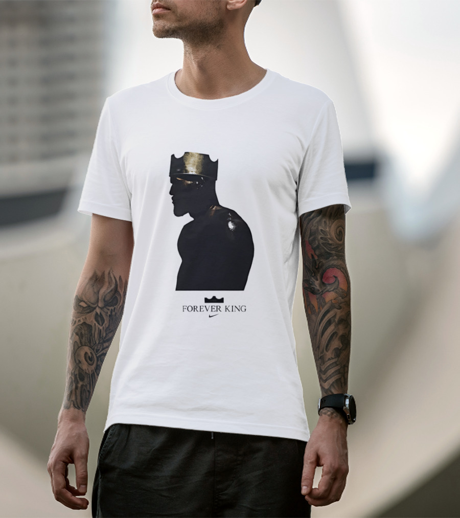 LeBron James Forever King Gold Crown Silhouette Nike T-Shirt