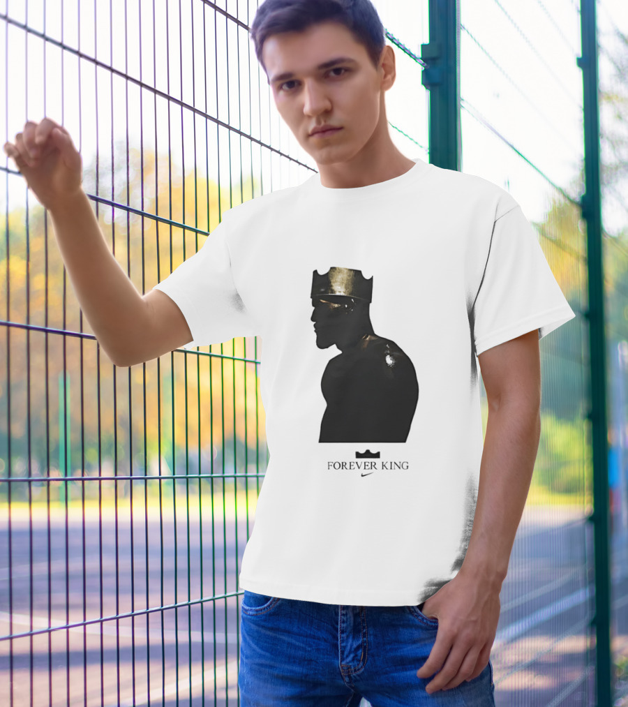 LeBron James Forever King Gold Crown Silhouette Nike T-Shirt