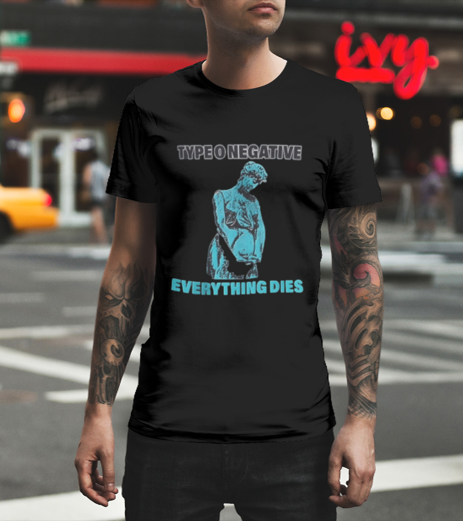 Type O Negative Everything Dies Blue Statue T-Shirt