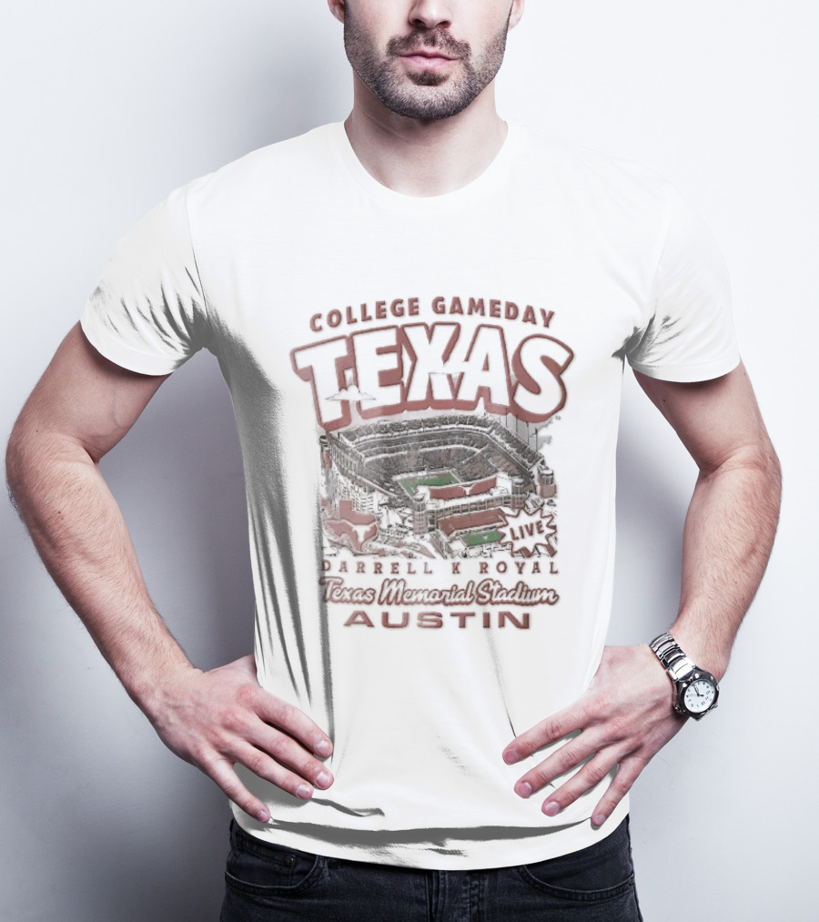 Texas College Gameday Darrell K Royal Memorial Stadium Austin T-Shirt