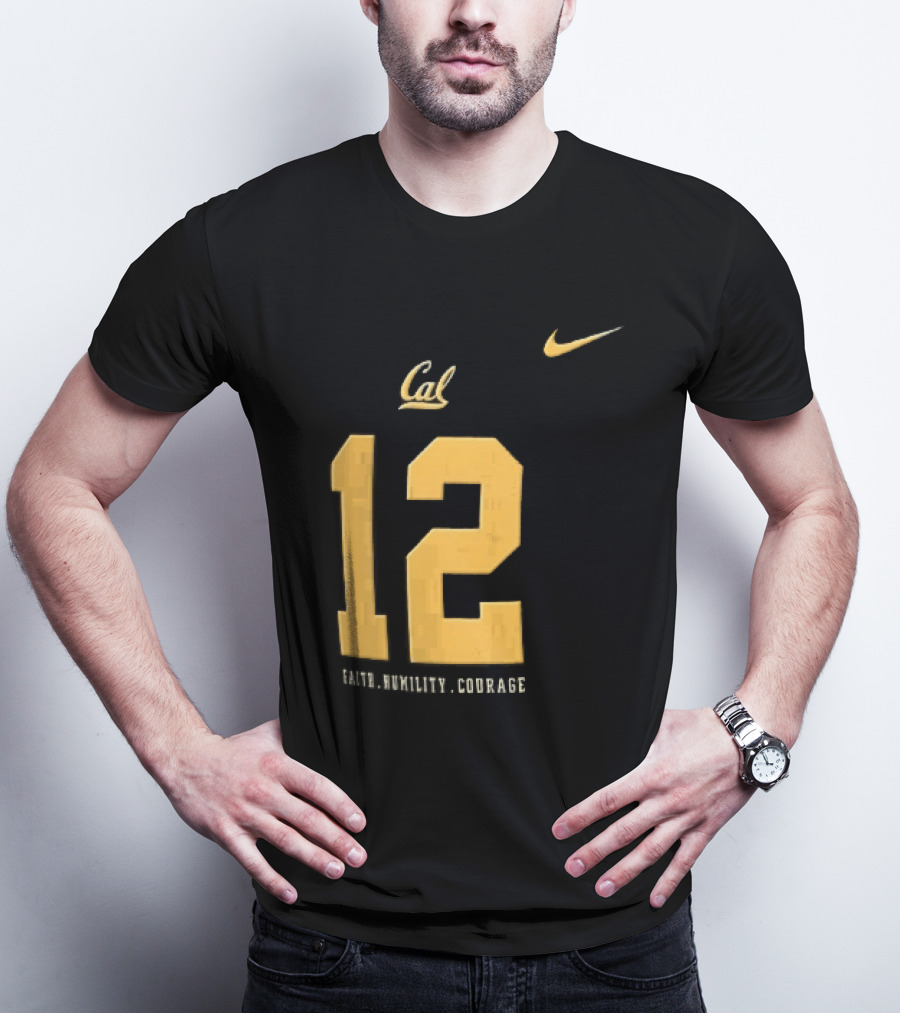 California Golden Bears Number 12 Nike Faith Humility Courage T-Shirt